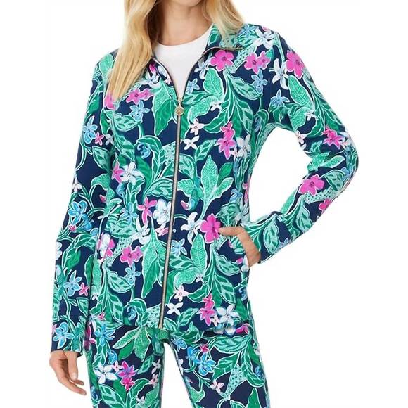 Lilly Pulitzer | Jackets & Coats | New Lilly Pulitzer Leona Upf 5 Zipup ...